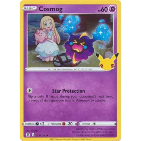 Tcg Cosmog Pokemon Card 013025 Holo Rare Nmlp Shopee Philippines