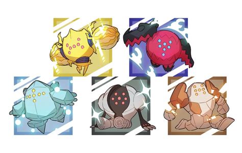 Regice Registeel Regirock Regieleki And Regidrago Pokemon Drawn