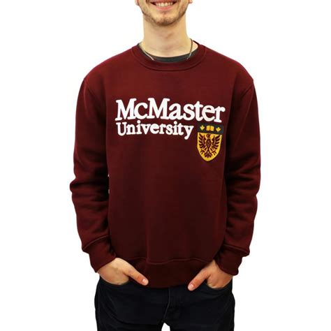 Official Crest Crewneck Sweatshirt Mcmaster Campus Store