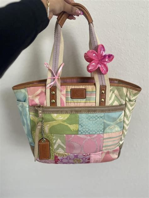 ⋆˚࿔ Rare Vintage Coach Hampton Spring Patchwork Mini Depop In 2025 Purses And Bags Bags