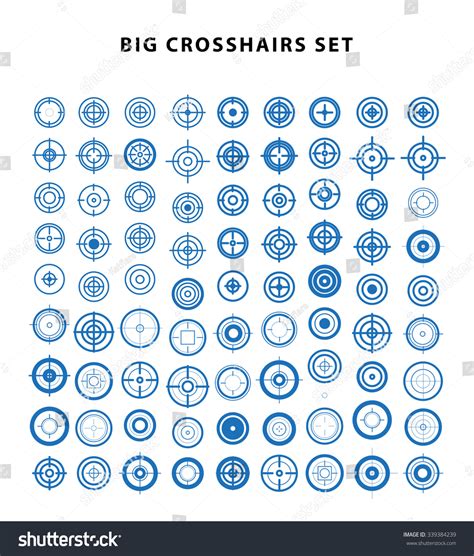 Vector Set Flat Targets Crosshairs Icons Vector De Stock Libre De