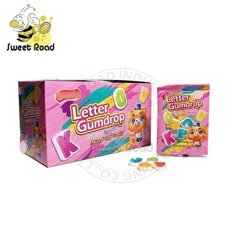 Letter Soft Sweets Fruit Flavour Gummy Candy China Fruit Flavor And