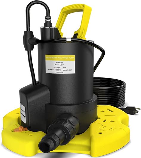 Qiomala Automatic Pool Cover Pump 1 Hp 3500 Gph Sump Pump Above