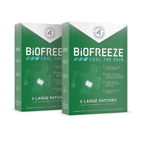 Biofreeze Pain Relief Patches Back And Neck Relief