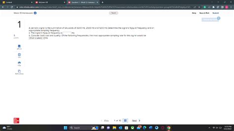 Solved A Periocic Signal Is The Summation Of Sinusolds Of