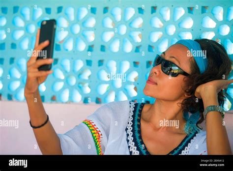 Young Happy And Attractive Southeast Asian Indonesian Girl Taking