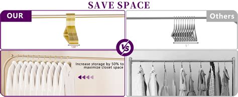 40pack Gold Hangers 5 Clothes Pins Premium Glossy Gold