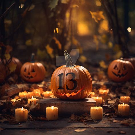 Thirteen Number And Halloween Pumpkins By Coolarts223 On Deviantart