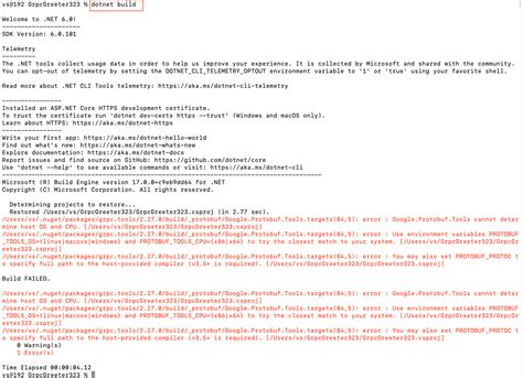 On M Machine Build Grpc Project Show An Error Google Protobuf Tools Cannot
