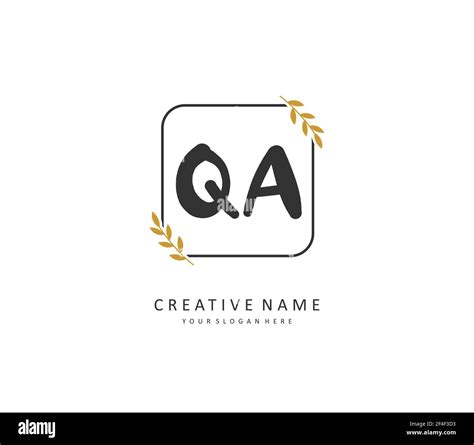 Q A Qa Initial Letter Handwriting And Signature Logo A Concept Handwriting Initial Logo With