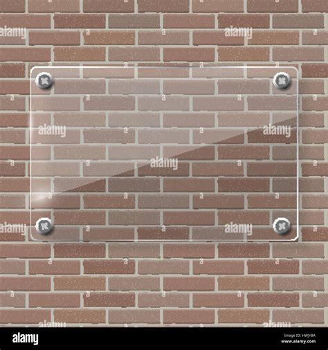 Glass Frame On Brick Wall Vector Illustration Background Stock Vector Image And Art Alamy