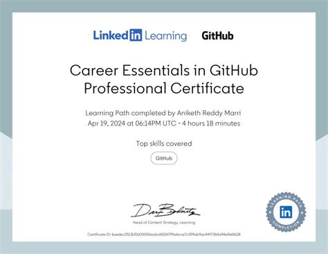 Aniketh Reddy Marri On Linkedin Github Certification Careergrowth