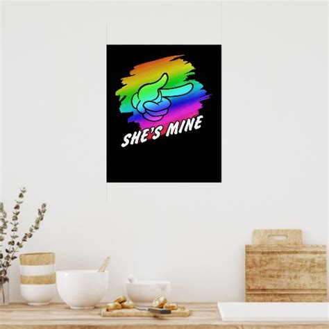 Lesbian Couple Im Hers Shes Mine Lgbt Matchings Poster Zazzle