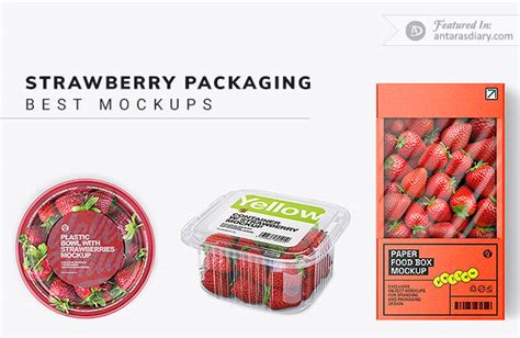 Strawberry Packaging Mockup Psd Files Antaras Diary