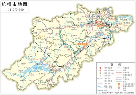 杭州区域划分 ：来看看最新版杭州分区分街道高清地图