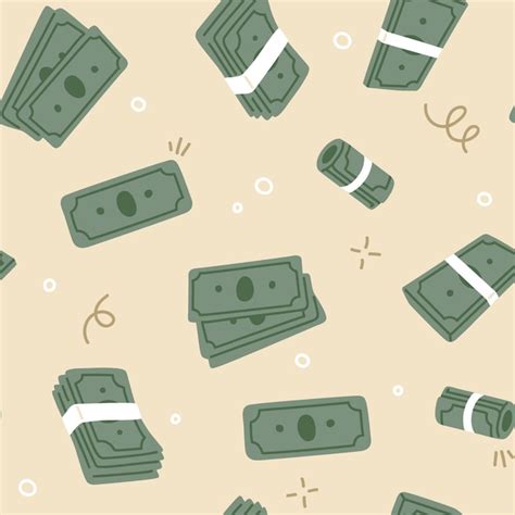 Premium Vector Vector Seamless Background Pattern With Money For