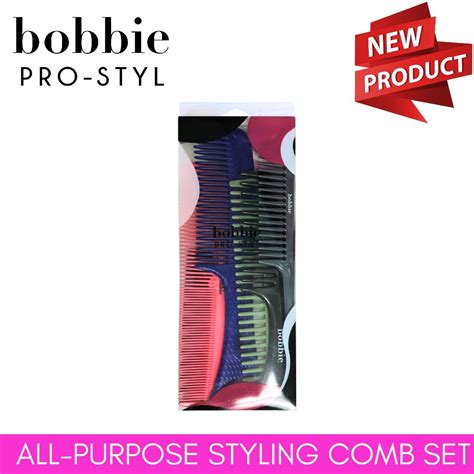 Bobbie Pro Styl All Purpose Styling Comb Set 6pcs Hair Combs Shopee