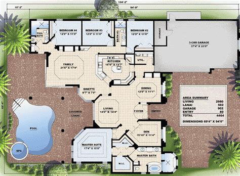 Plan 66045bw Beautiful Mediterranean Dream Home Plan 2980 Sq Ft