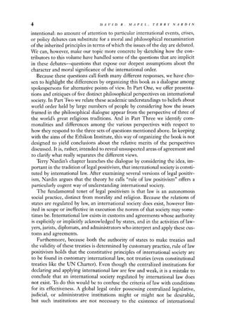 International Society Diverse Ethical Perspectives David R Mapel Editor