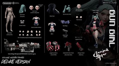 Romankey X Cowl 112 Gun Girl Jessica Aster Deluxe Version Action Figu