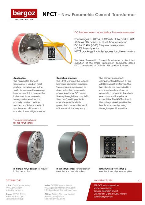 Pdf Npct New Parametric Current Transformer Bergoz Dokumentips