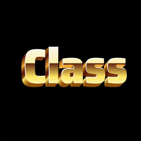 Premium Photo Class Text Words Effect Gold Photo  Image 3d