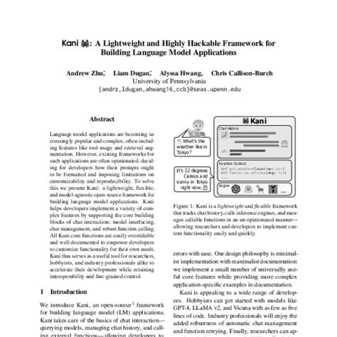 Kani A Lightweight And Highly Hackable Framework For Building Language
