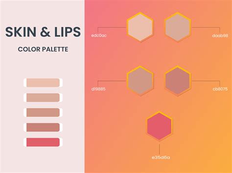 Skin And Lips Color Palette 14529882 Vector Art At Vecteezy