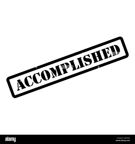 Accomplished Stamp Symbol Label Sticker Sign Button Text Banner