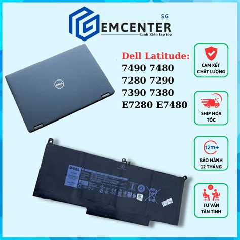 Pin Zin Dell Latitude 7490 7480 7280 7290 7390 7380 E7280 E7480 Battery