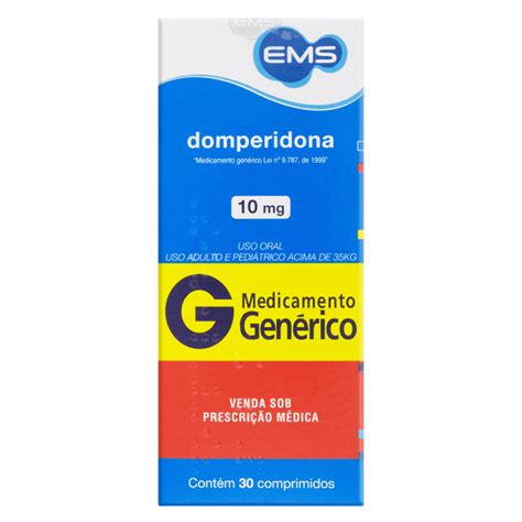 Domperidona 10mg Genérico 30 Comprimidos