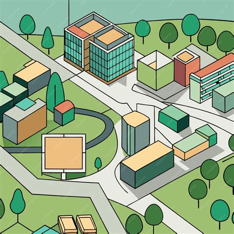 Un Mapa De Una Ciudad Con Una Caja En él Vector Premium Generado Con Ia