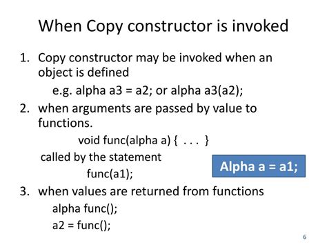Ppt Object Oriented Programming Assignment Copy Constructor Memory