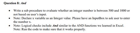 Solved Question 8 And Write A Sub Procedure To Evaluate