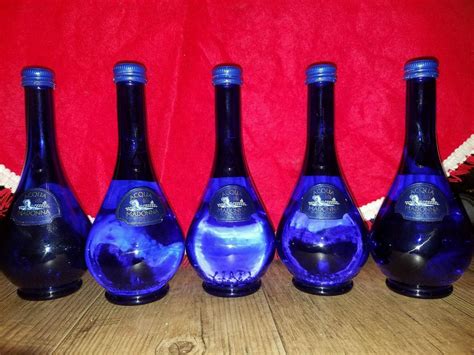 Acqua Della Madonna Bottled Mineral Water Italy Colbalt Blue