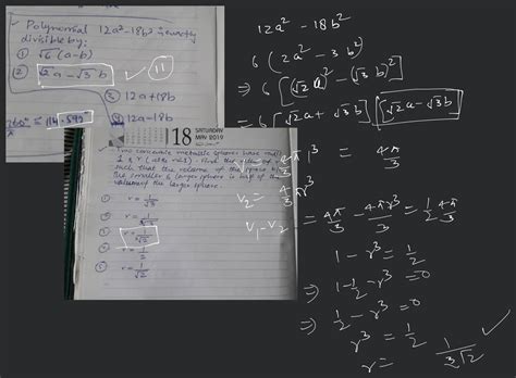 Polynomial 12 A 2 18 B 2 Ienactly Divisible By 1 Sqrt 6 A B 2