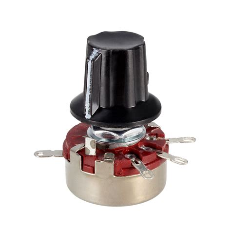 Uxcell Wh118 100k Ohm Variable Resistors Single Turn Rotary Carbon Film