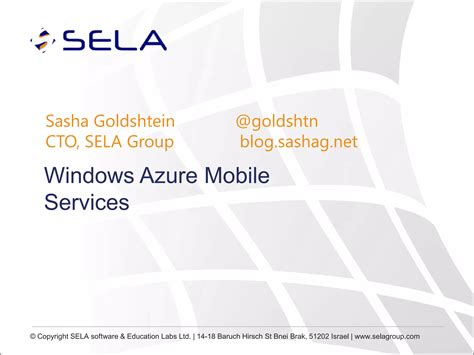 windows azure mobile services ppt