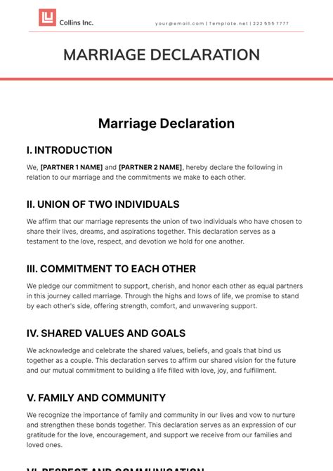 Free Declaration Templates To Edit Online