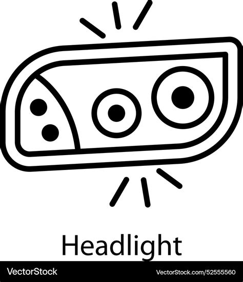 Headlight Royalty Free Vector Image Vectorstock