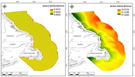Left Panel Prediction Standard Error Surface Of Surface Salinity