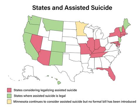 Map Of The States Position On Assisted Suicide — Diocese Of New Ulm