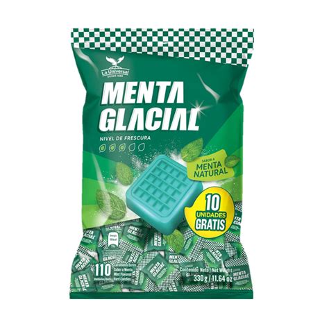 Menta Glacial Sabor Menta Natural 330g X110u Mercadomi