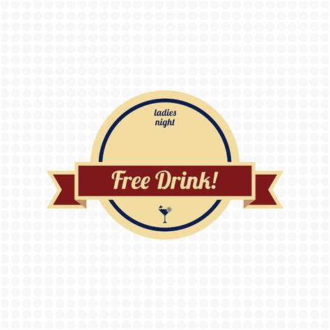 Premium Vector Free Drink Label Vector Art Graphic Illustration