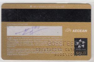 Functional Card Aegean Airlines Miles And Bonus Gold Airlines Greece