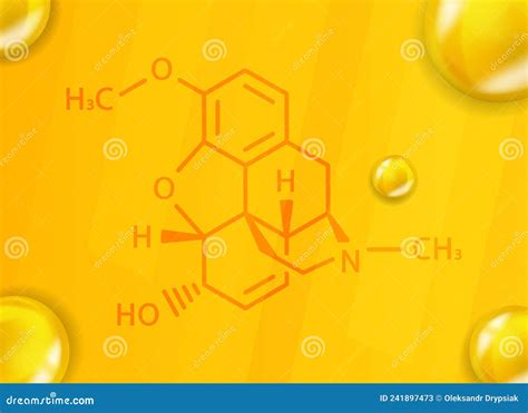 Codeine Chemical Formula Codeine 3d Realistic Chemical Molecular