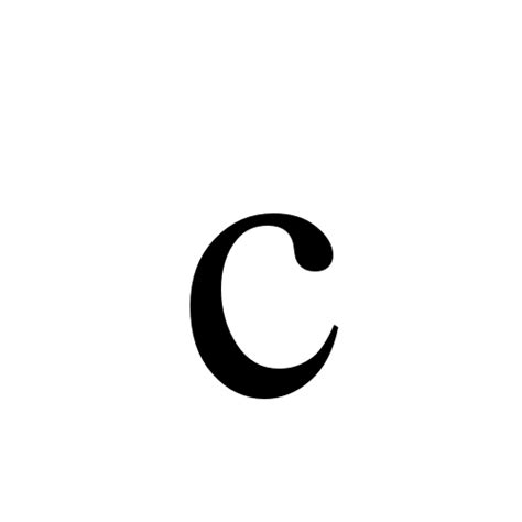 C Latin Small Letter C Times New Roman Regular Graphemica