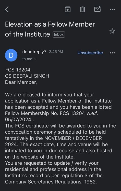 Deepali Singh On Linkedin Icsi Fcs