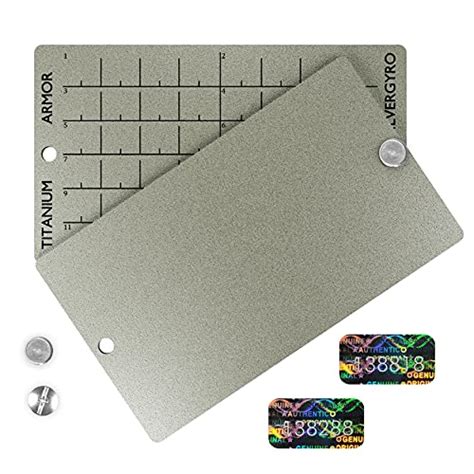 Titanium Armor Crypto Seed Storage Wallet Metal Punch Engraving