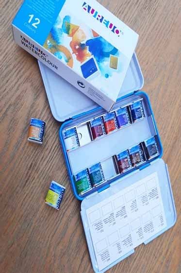 Phoenix Watercolor Aureuo Studio Compact Watercolor Set 12 Colors